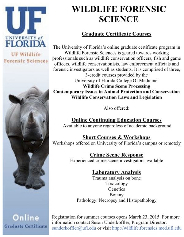 Society for Wildlife Forensic Science University of Florida Wildlife ...
